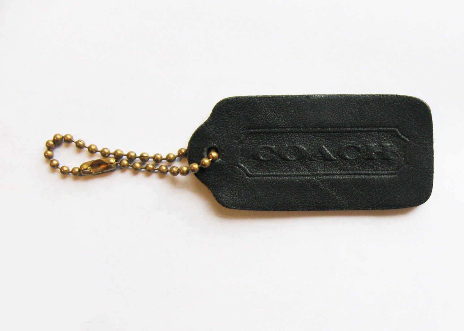 Vintage Coach Black hang tag charm