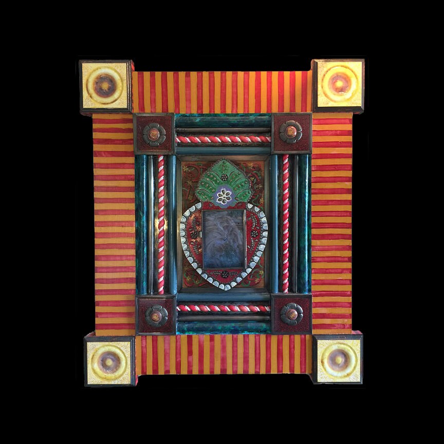 By Heart Framed Painted Mexican Nicho