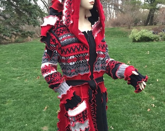 Patchwork hoodie | Etsy