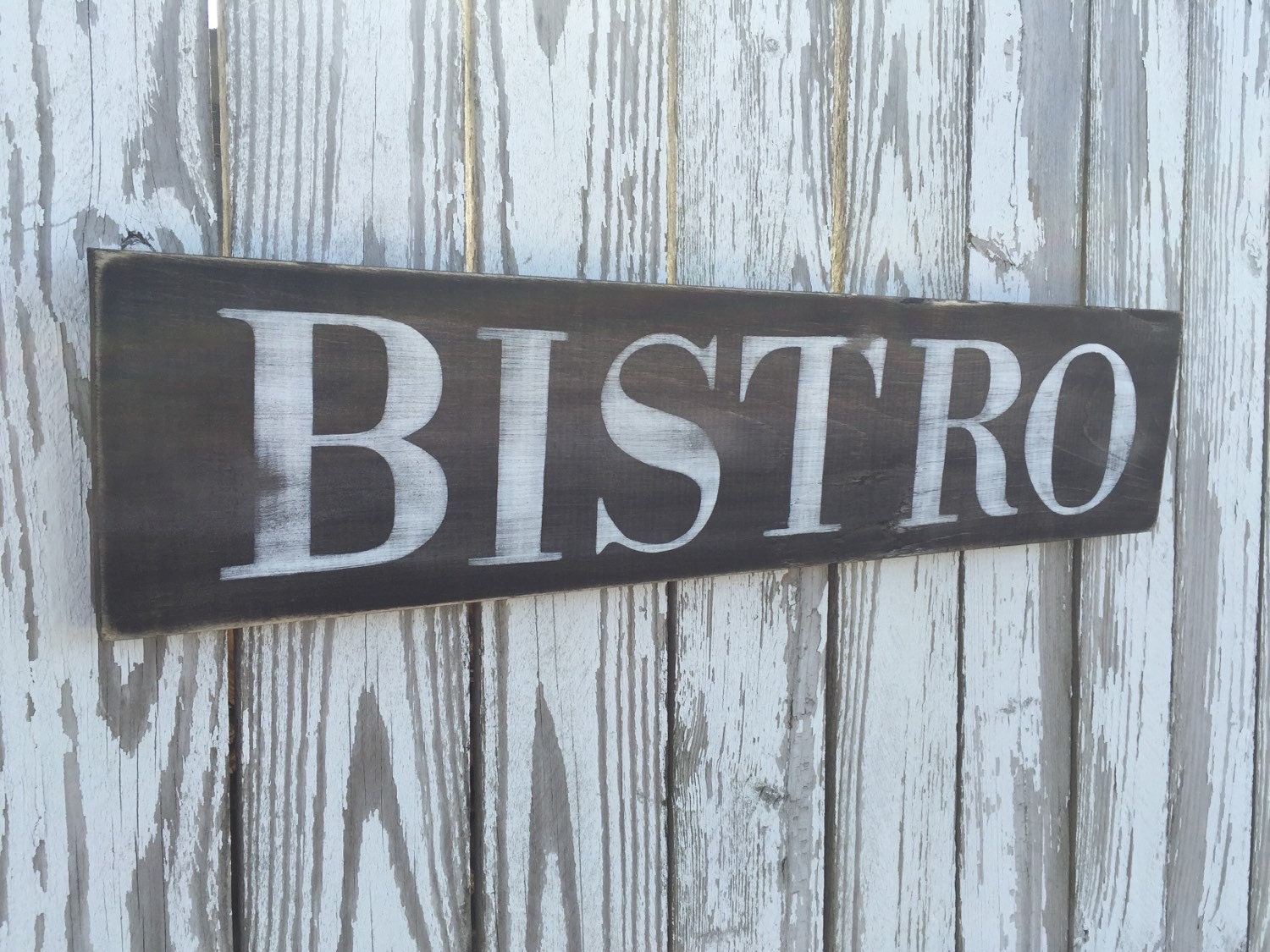 Bistro Sign Ready To Ship 70 Color Options Wood by JBJunkMarket