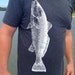 Items similar to Handmade White Grouper Fish T shirt, 50 50 Cotton ...