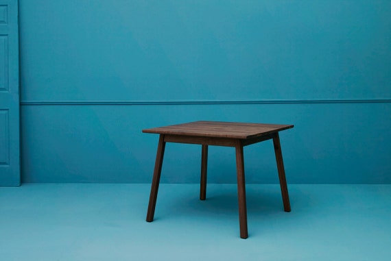 Solid walnut dining breakfast table hardwood black walnut mid