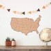 United States Corkboard Map USA Cork Map Pin Board by Amaginarium