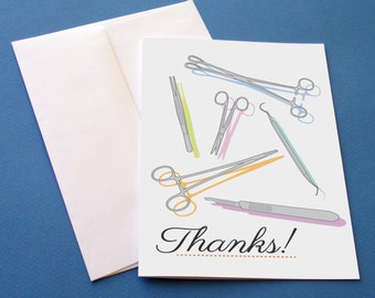Medical and science-themed greeting cards by ACGreetings on Etsy