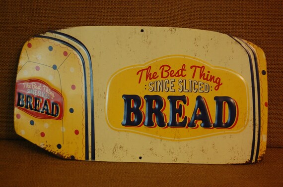 Vintage reproduction 1950's metal bread sign by PickersWarehouse