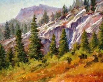 Mountain painting | Etsy