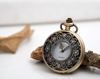 Flower pocket watch | Etsy