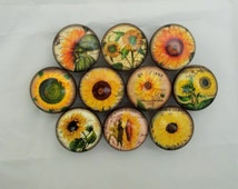 Unique sunflower knobs related items | Etsy