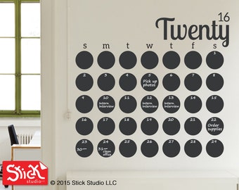 Chalk Board Wall Calendar Vinyl Wall Decal Chalkboard Decals
