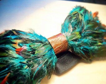Feather bow ties | Etsy