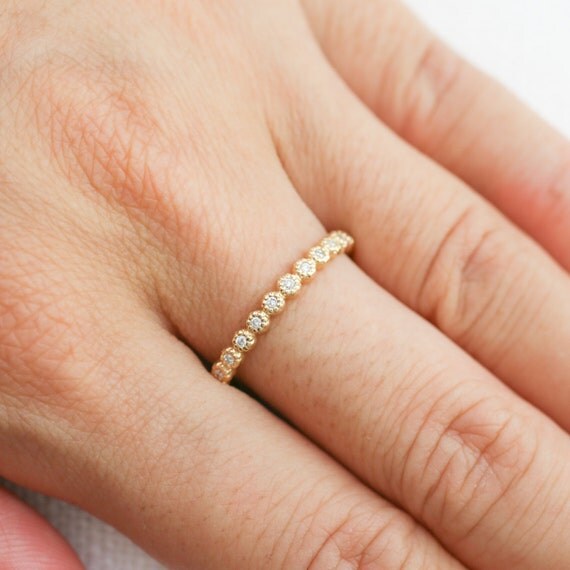 Platinum diamond full eternity band Elegant platinum wedding
