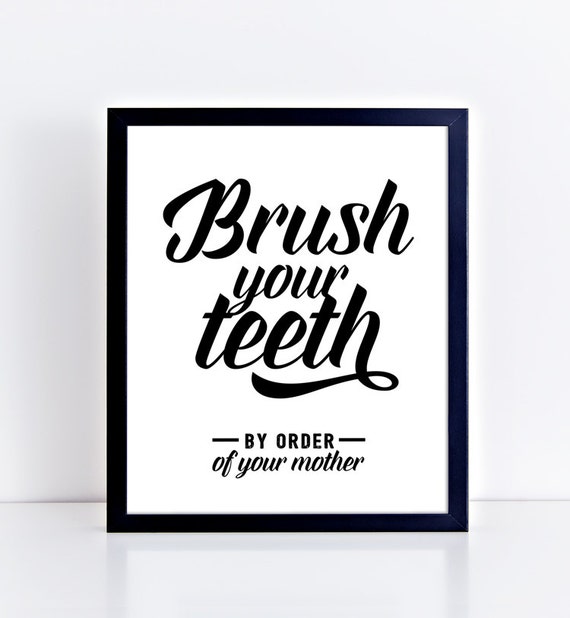 Brush Your Teeth Sign Printable - Printable Word Searches