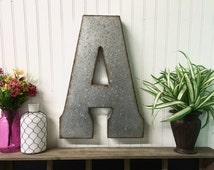 Unique rustic wall letter related items | Etsy