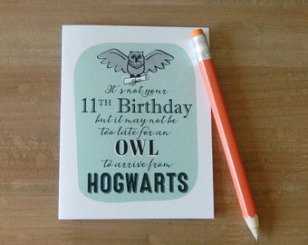 Harry potter birthday card | Etsy