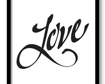 Love wall art | Etsy