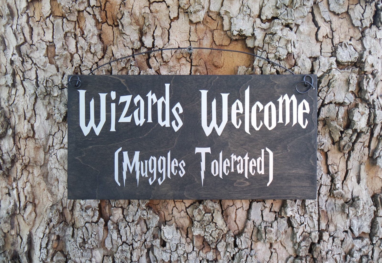 Wizards Welcome Muggles Tolerated Sign Harry Potter Sign