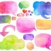 Watercolor Clip Art Speech Bubbles Speak Bubble Speech Clip