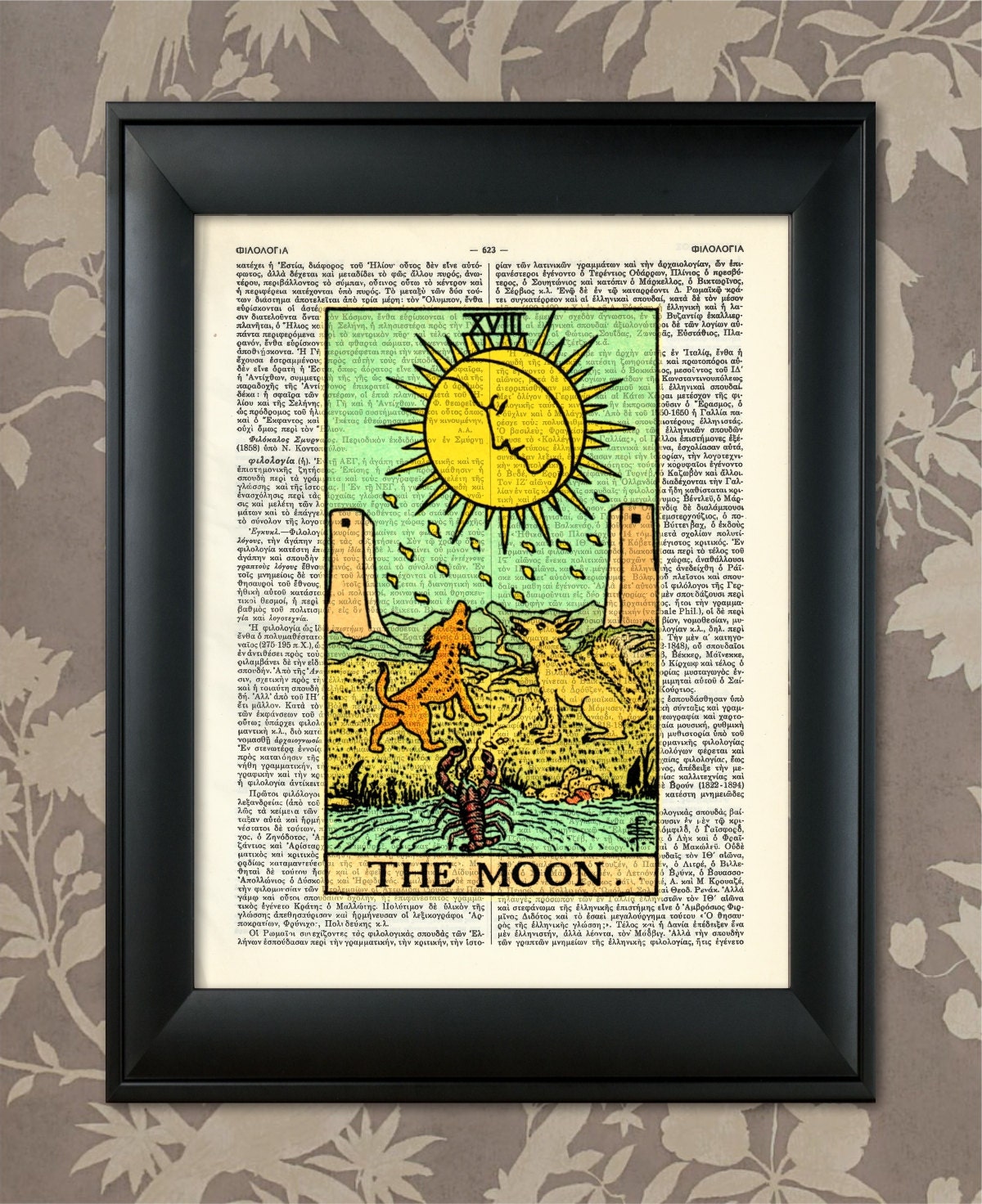 The Moon Tarot Card Print Tarot Card Poster Tarot Print
