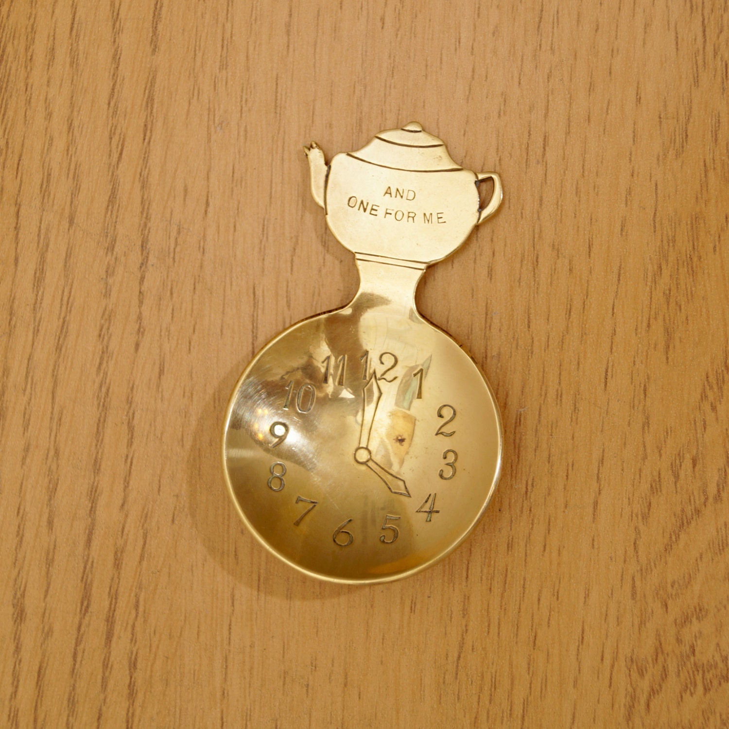 Brass decorative caddy spoon And one for me || vintage || Tea pot shape ...