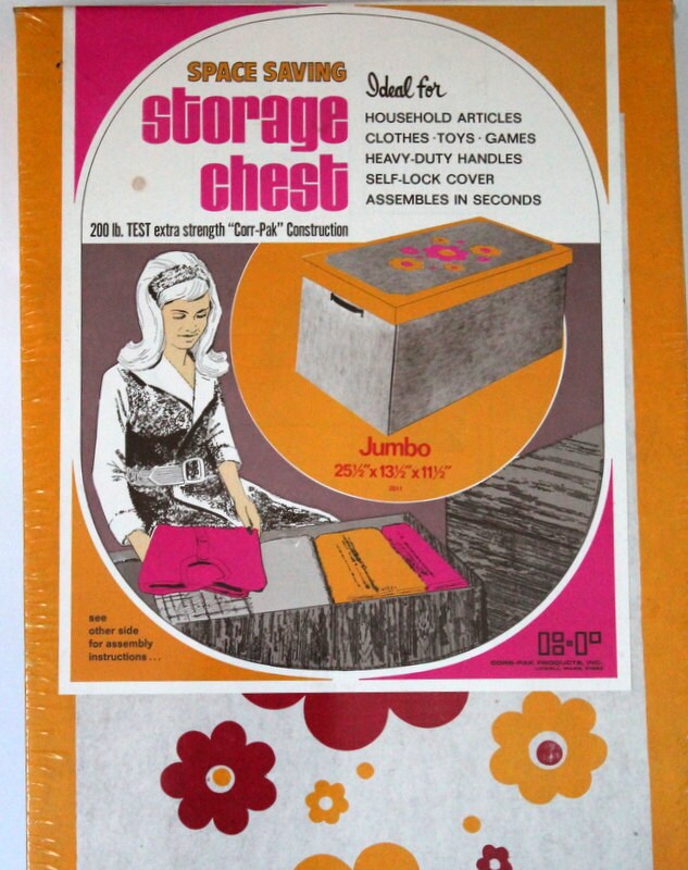 Groovy Vintage Storage Chest, 1970’s Storage Box, Flower Power Decor ...
