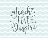 Teach love inspire | Etsy