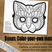 Printable Cat Masks Kitty Paper Party Mask by RedNebulaCosplay