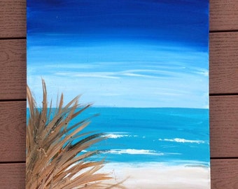 Abstract beach scene | Etsy