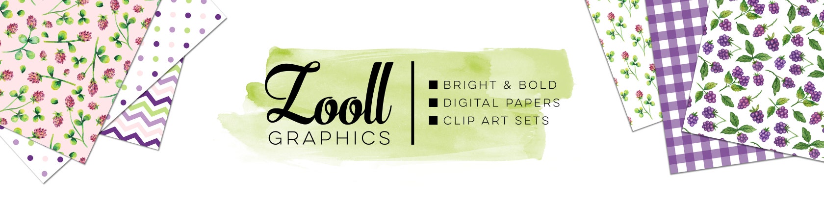 Commercial Use Digital Papers & Clip Art by ZoollGraphics on Etsy