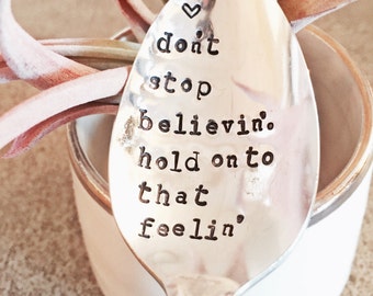 Stamped Silver Spoon Friendship Poem Soul by SweetThymeDesign