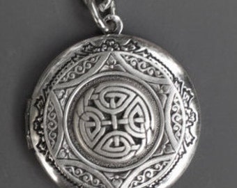 Celtic knot locket | Etsy