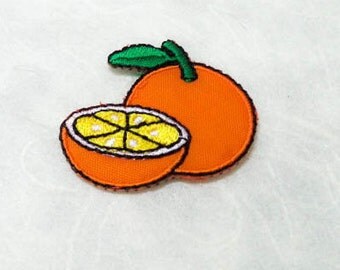 Orange iron on patch | Etsy