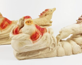 Paper mache santa | Etsy