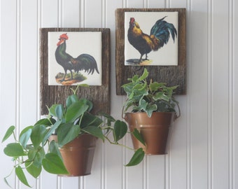 Rooster planter | Etsy