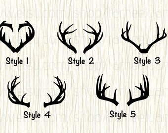 Deer antlers heart | Etsy