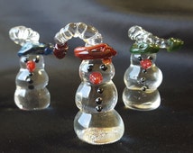 Unique snowman glass related items | Etsy