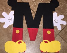 Unique mickey mouse letters related items | Etsy