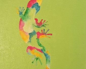 Gecko painting | Etsy