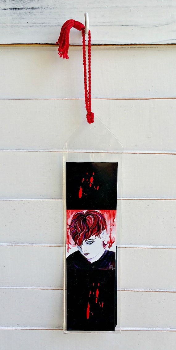 Vampire Art Bookmark Emo Reader Gifts Reading Book Lover