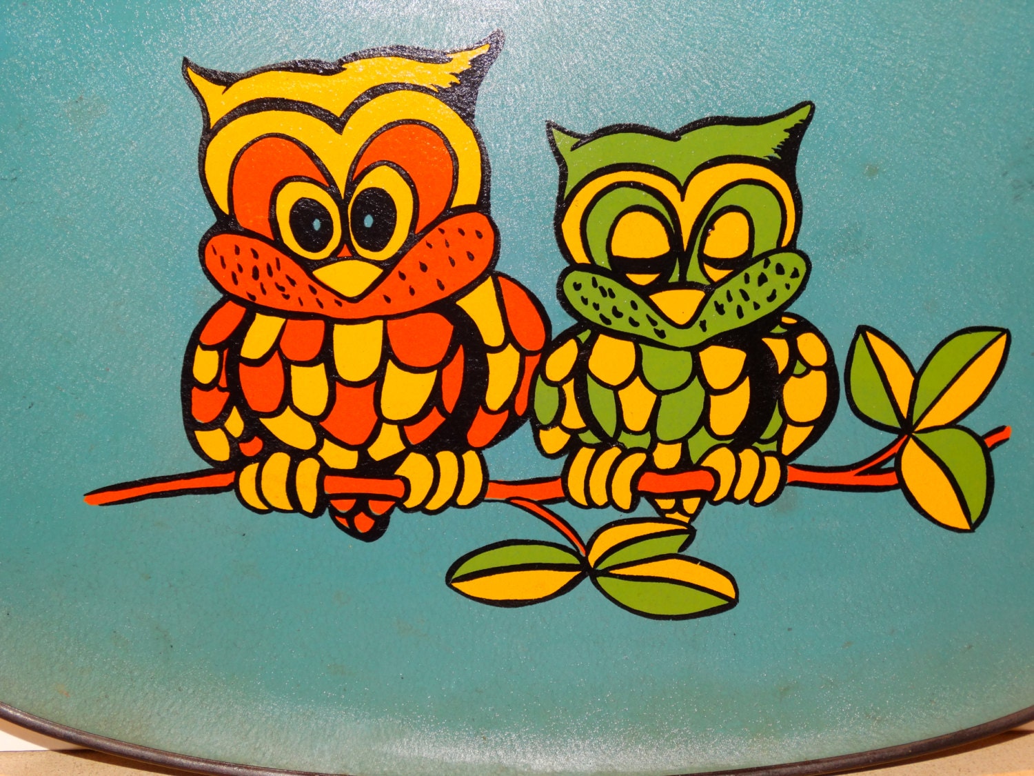 Vintage Retro Owl Tray, Enesco Mid Century Modern Serving Tray, Hooters ...
