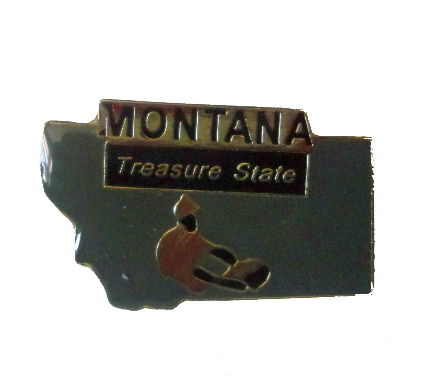 MONTANA Treasure STATE vintage enamel pin