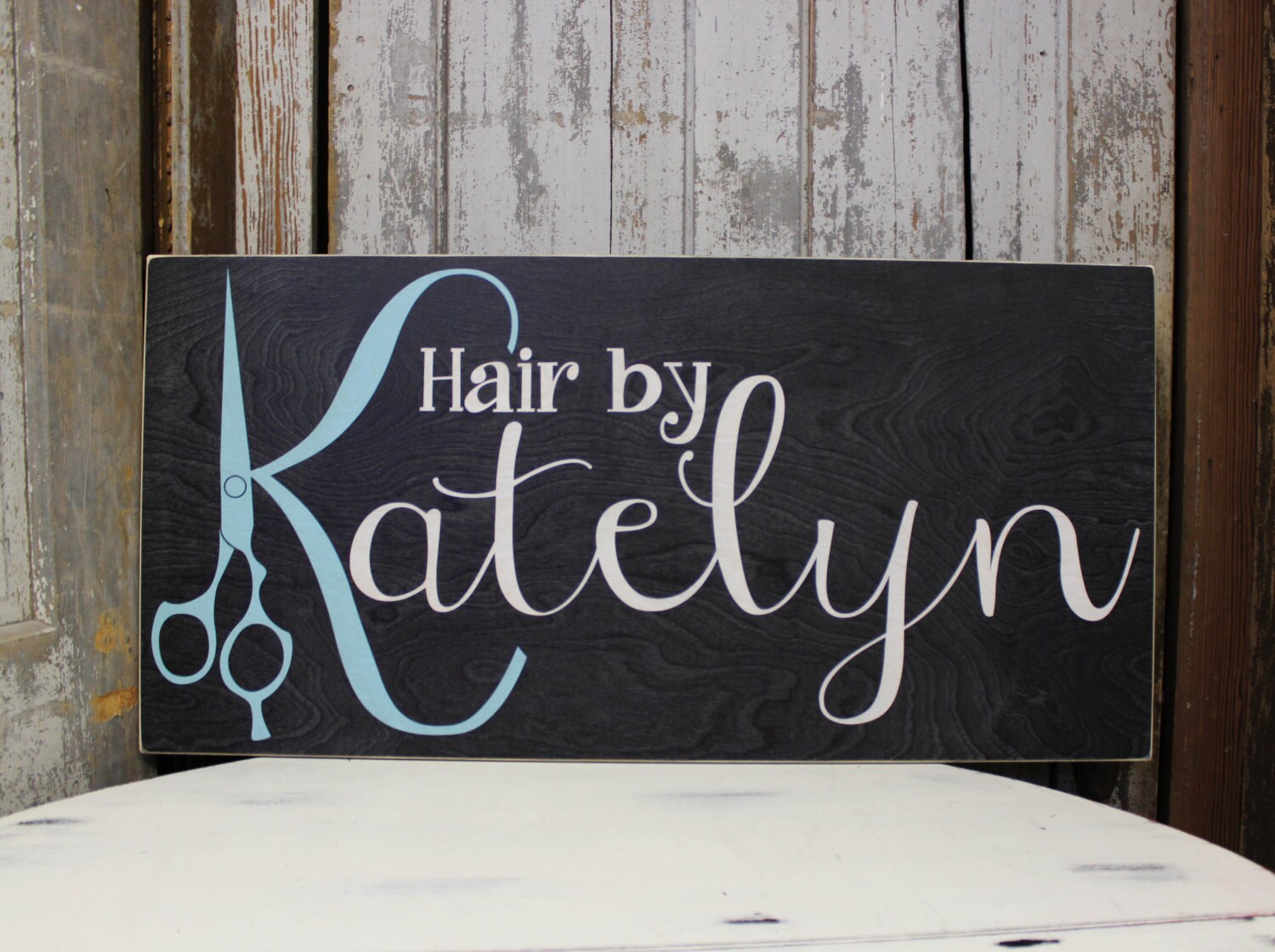 Business Sign with Custom Logo Handmade Business sign for