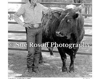 Lane Frost and Red Rock 1988 Challenge of by SueRosoffPhotography