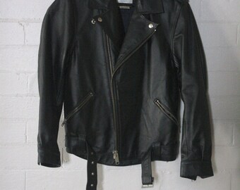 Punk leather jacket | Etsy