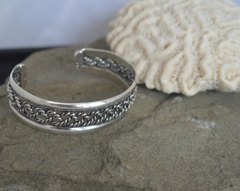 Sterling Silver Fully adjustable bangle bracelet