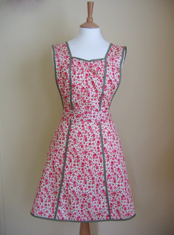 1940s Style Apron/Retro Apron/Vintage Style Apron/Womens