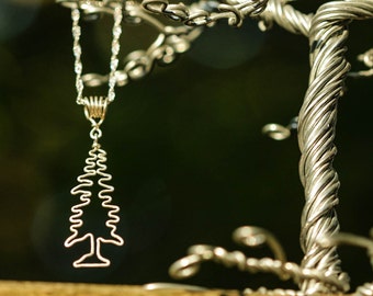 Wire tree necklace | Etsy