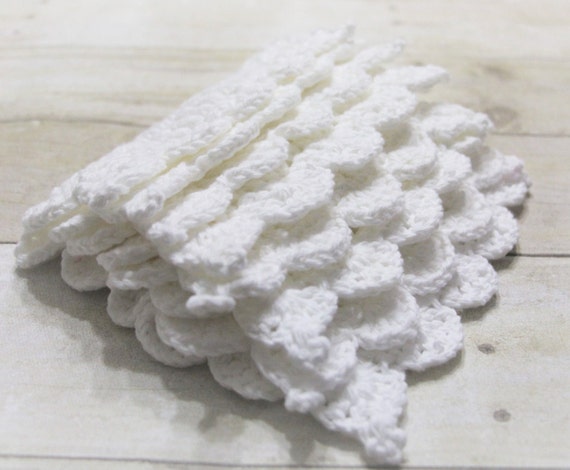 Washcloth Dishcloth White Cotton Cotton by CraftCreationsbyRose