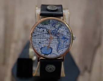 World map watch | Etsy