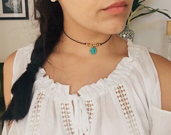 Turquoise choker | Etsy