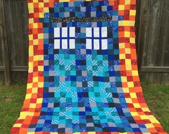 Unique tardis quilt related items | Etsy